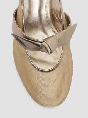 ALEXANDRE BIRMAN Clarita Leather-trim Mesh Ballet Flats - Luna