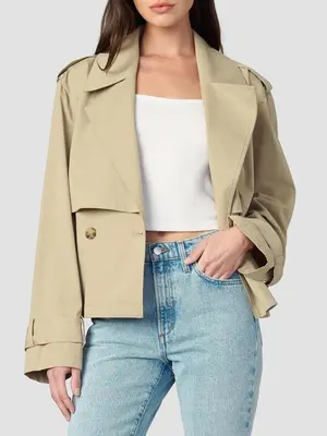 Joe's Jeans The Liz Cropped Trench Coat - Camel