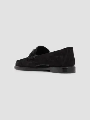 ALEXANDRE BIRMAN Soft Croc-embossed Suede Loafers