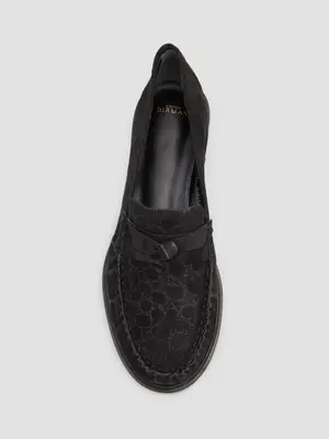 ALEXANDRE BIRMAN Soft Croc-embossed Suede Loafers