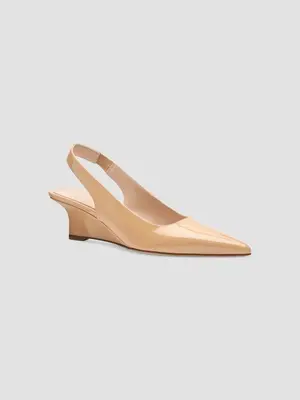 STUART WEITZMAN Vinnie 50mm Patent Leather Slingback Pumps