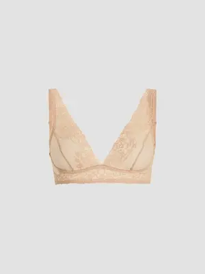 Commando Double Take Stretch Lace Bralette Beige