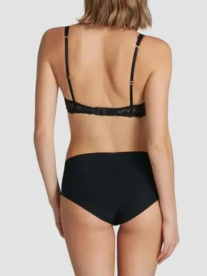 Commando Double Take Stretch Lace Bralette - Black