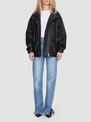 ANINE BING Sandy Leather Jacket - Black