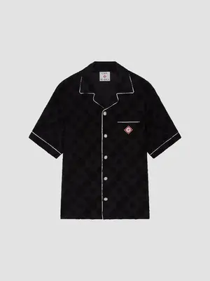 Casablanca Towelling Monogram Shirt - Black
