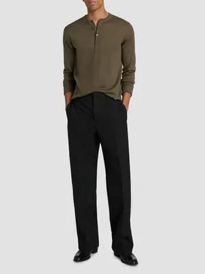 Simkhai Dolton Silk-cotton Henley