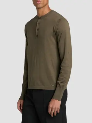 Simkhai Dolton Silk-cotton Henley