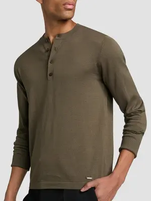 Simkhai Dolton Silk-cotton Henley
