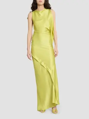 Victoria Beckham Kyra Sleeveless Draped Gown