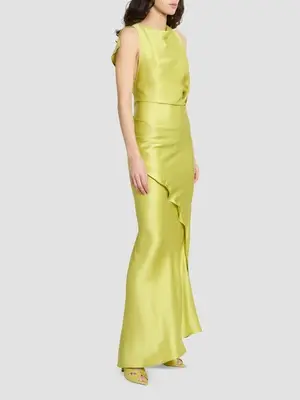 Victoria Beckham Kyra Sleeveless Draped Gown