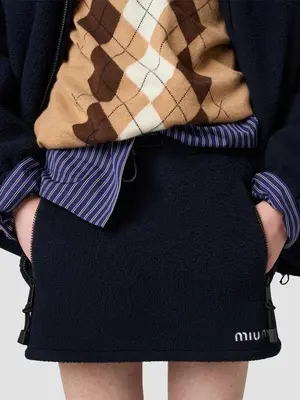Miu Miu Fleece Miniskirt
