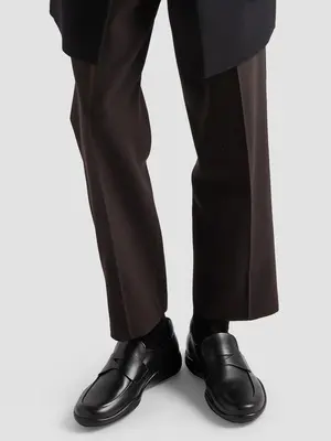 Prada Toblach Leather Loafers