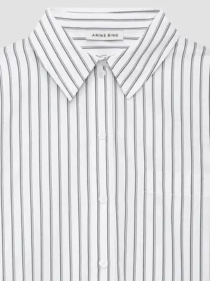 ANINE BING Scott Striped Cotton Shirt