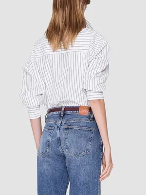 ANINE BING Scott Striped Cotton Shirt