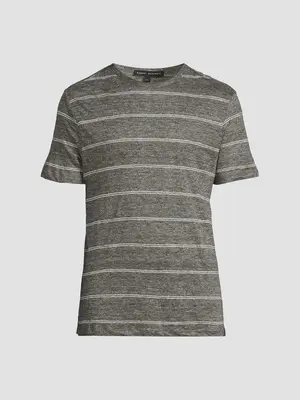 Robert Barakett Folsom Striped T-shirt - Charcoal