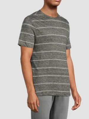Robert Barakett Folsom Striped T-shirt - Charcoal