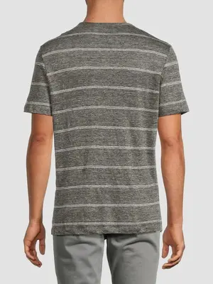 Robert Barakett Folsom Striped T-shirt - Charcoal