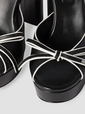 Miu Miu Nappa Leather Platform Sandals
