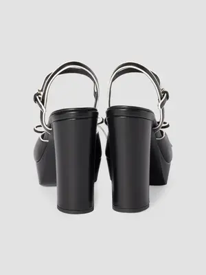 Miu Miu Nappa Leather Platform Sandals