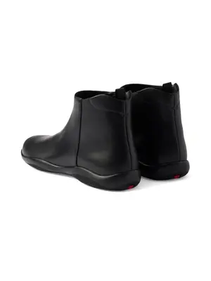 Prada Toblach Leather Ankle Boots