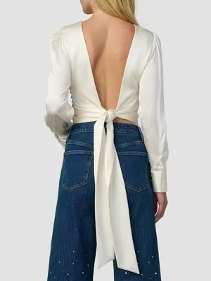Joe's Jeans The Marie Tie-back Satin Blouse