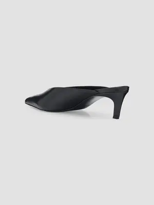 Schutz Loren Mid 90mm Leather Stiletto Mules
