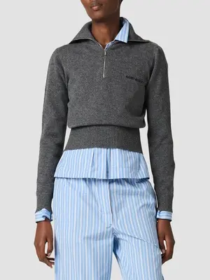 Miu Miu Cashmere Half-zipper Sweater