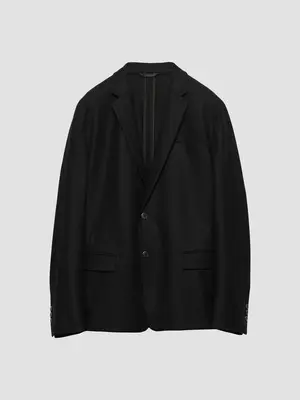 Prada Single-breasted Wool Blend Jacket - Black