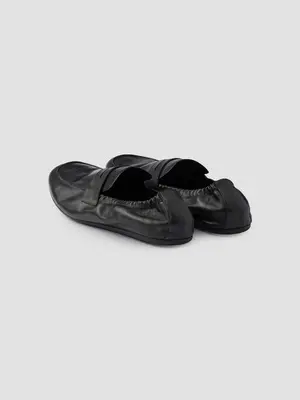 Prada Shuffle Antiqued Leather Loafers - Black