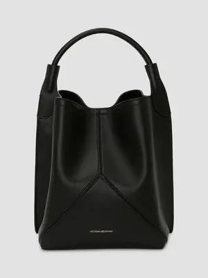 Victoria Beckham Leather Bucket Bag - Black
