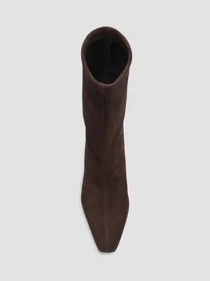 STUART WEITZMAN Stassi 85mm Stretch Booties - Midnight Espresso