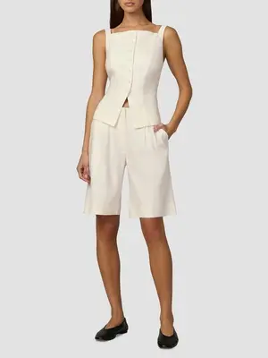 Joe's Jeans The Frankie Linen-blend Vest - Ecru