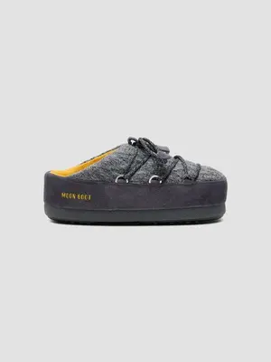 Moon Boot Mb X Guest In Residence Evx Chalet Knit & Suede Mules - Grey