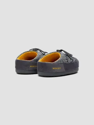 Moon Boot Mb X Guest In Residence Evx Chalet Knit & Suede Mules - Grey