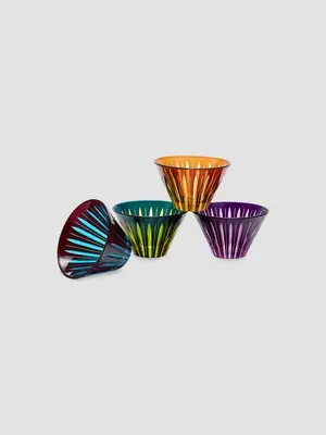 L'Objet Prism 4-piece Glass Condit Bowl Set