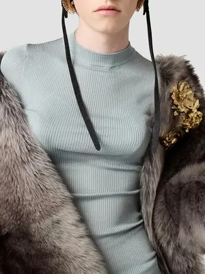 Miu Miu Silk Rubber Knit