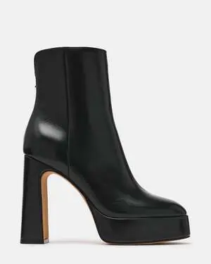 Steve Madden Lochlan Block Heel Booties - Black