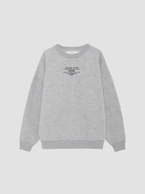 ANINE BING Miles Studio Cotton-blend Sweatshirt