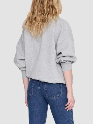 ANINE BING Miles Studio Cotton-blend Sweatshirt