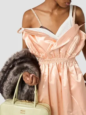 Miu Miu Satin Bra Top - Brown