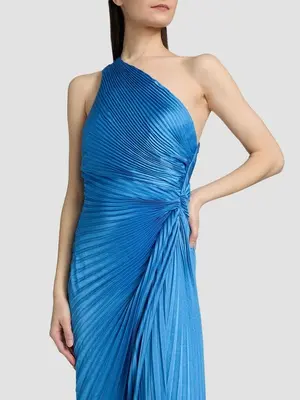 A.L.C. Lara Pleated One-shoulder Gown