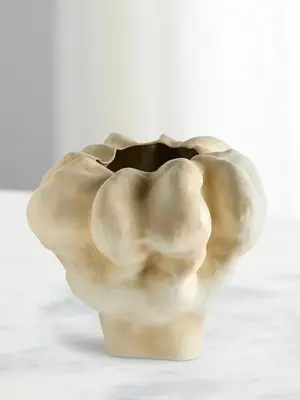 L'Objet Timna Porcelain Short Vase - Latte