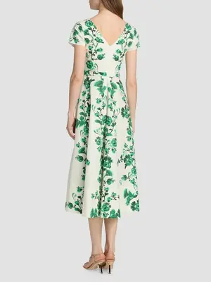 Saloni Zoey Floral Button-front Midi-dress - Saffier Vines