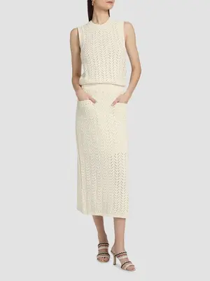 DH New York Laura Open-knit Cotton Tank