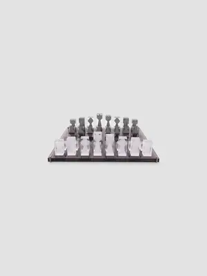 Jonathan Adler Acrylic Chess Set Black
