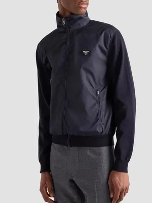 Prada Superfine Wool Zipper Cardigan