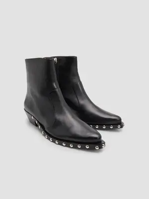 Schutz Taylor 30mm Studded Leather Booties
