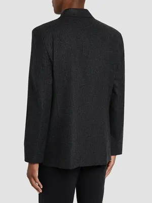 FRAME Pinstripe Wool-blend Double-breasted Blazer
