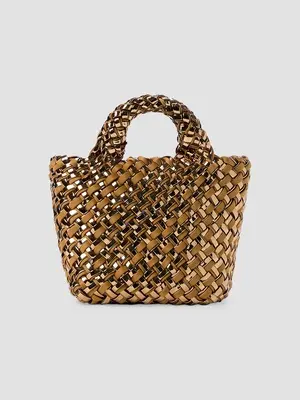 NAGHEDI St. Barths Petit Double Weave Top Handle Bag