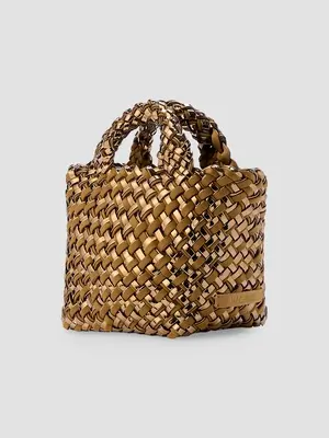 NAGHEDI St. Barths Petit Double Weave Top Handle Bag